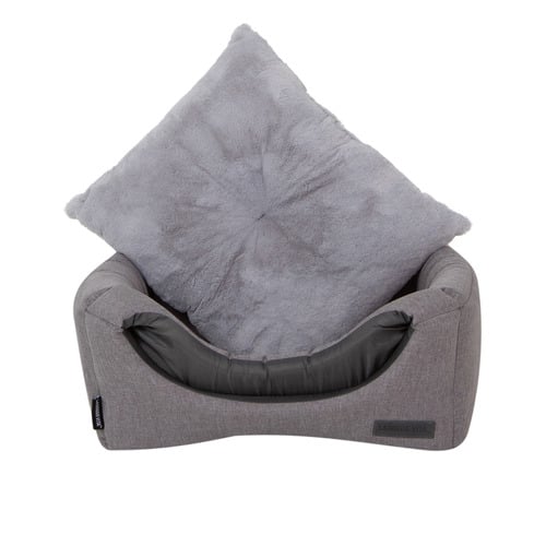 Grey Water Resistant Cube Pet Bed | Temple & Webster