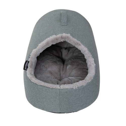 Como Eggshell Hooded Cat Bed | Temple & Webster