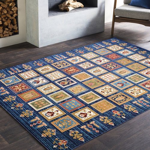 Navy Suray Power-Loomed Rug | Temple & Webster