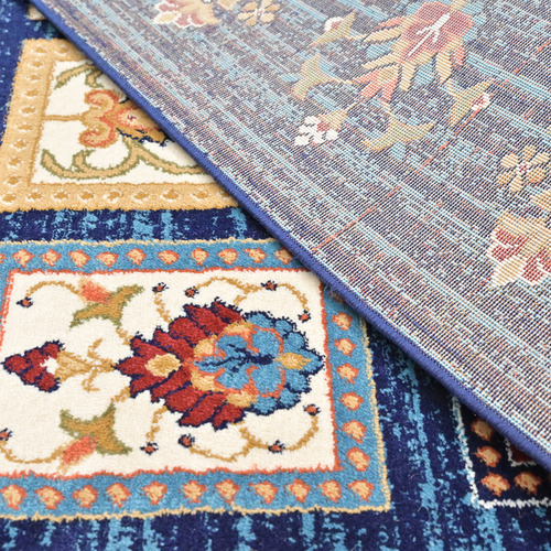 Navy Suray Power-Loomed Rug | Temple & Webster