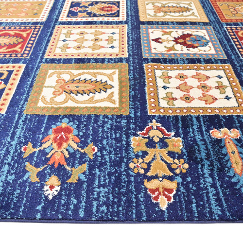 Navy Suray Power-Loomed Rug | Temple & Webster