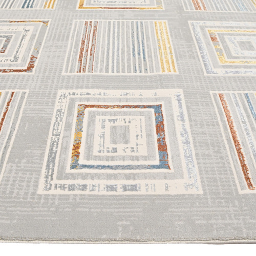 Grey Raya Power-Loomed Rug | Temple & Webster