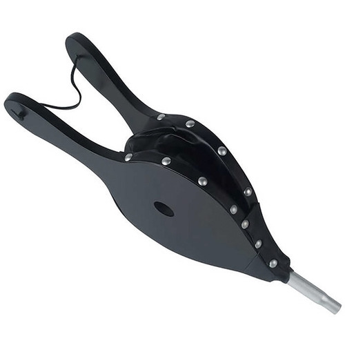 Glenthorne Living Draco Leather & Steel Fireplace Bellow | Temple & Webster