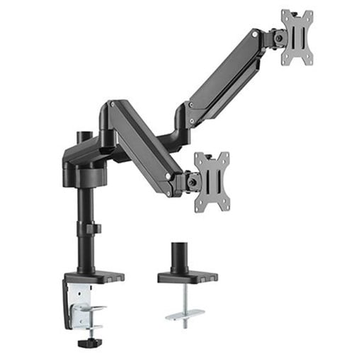 Black Weston Twin Monitor Arm | Temple & Webster