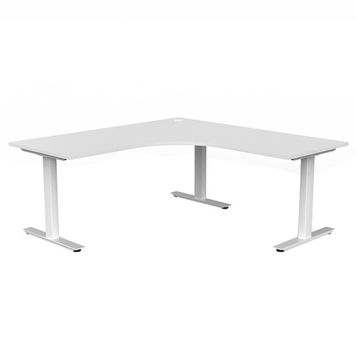 Everett Fixed 90 Degree Office Desk with Left Return | Temple & Webster