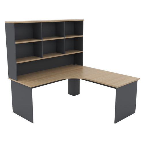 MarsdenOfficium Richmond Slad End Workstation with Hutch | Temple & Webster