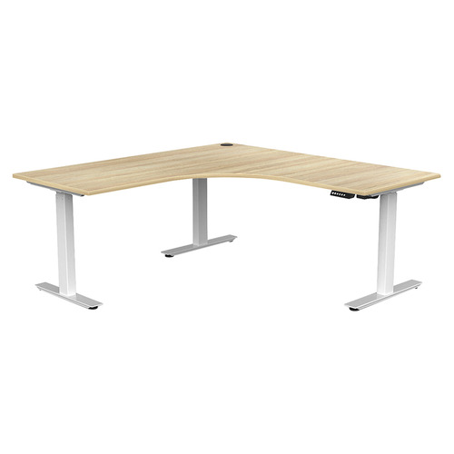 Portobello I Electric Sit & Stand Desk with Return | Temple & Webster
