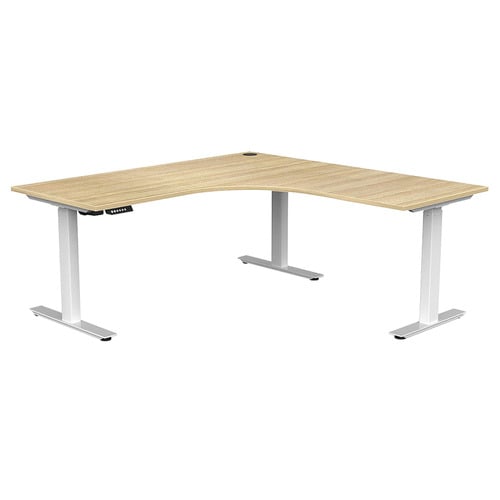 Portobello I Electric Sit & Stand Desk with Return | Temple & Webster