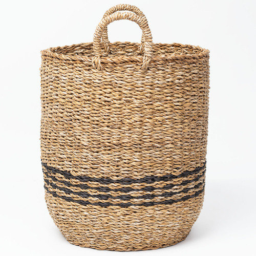 Wicka Nantucket Banded Seagrass Basket | Temple & Webster