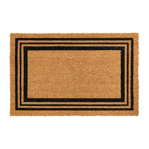 Wicka Black Charterhouse Triple Coir Doormat | Temple & Webster