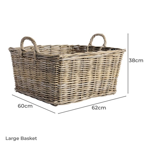 Wicka 3 Piece Chatsworth Kubu Cane Basket Set | Temple & Webster