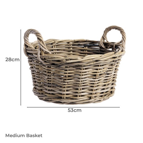 3 Piece Highgate Kubu Cane Basket Set | Temple & Webster