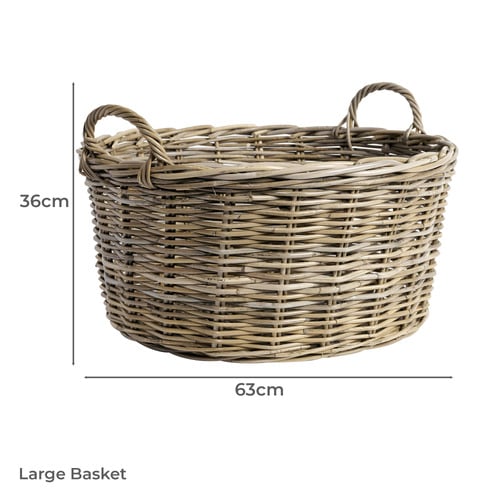 3 Piece Highgate Kubu Cane Basket Set | Temple & Webster