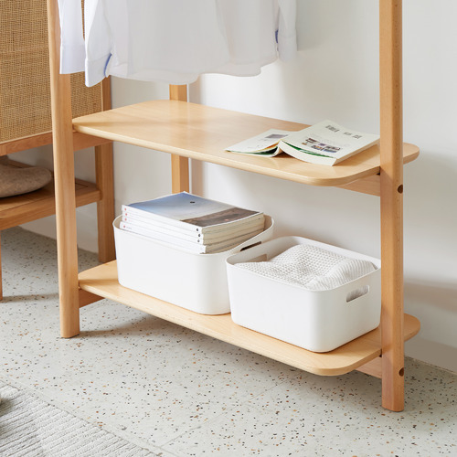 Modern Collective Astell 2 Shelf European Beech Wood Clothing Rack ...