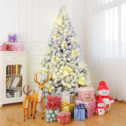 Modern Collective Vitim Snow Flocked LED Christmas Tree | Temple & Webster