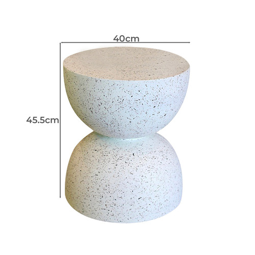 Modern Collective White Kate Hourglass Shaped Side Table | Temple & Webster