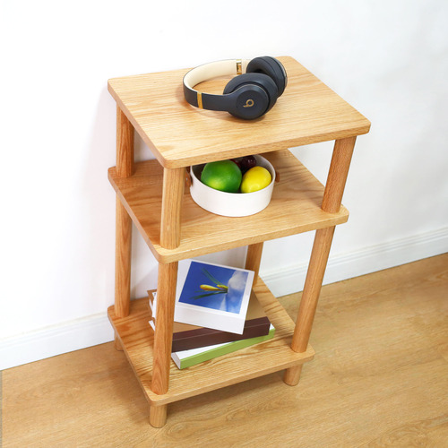 Anderson 2 Shelf Oak Wood Side Table | Temple & Webster