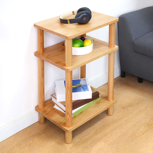 Anderson 2 Shelf Oak Wood Side Table | Temple & Webster