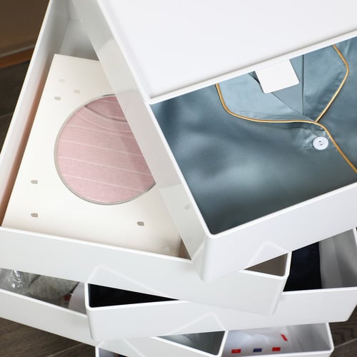 Modern Collective Cohen Tall Cube Storage with Wheels | Temple & Webster