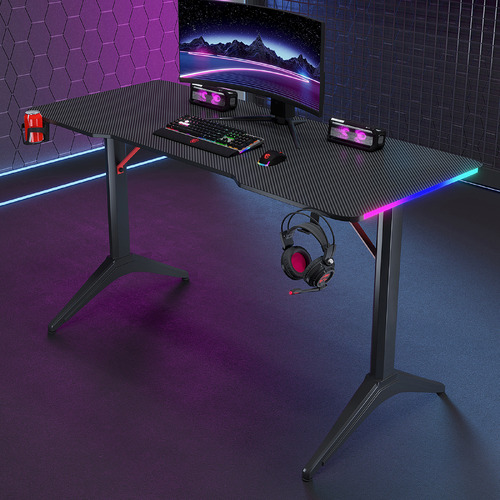 Modern Collective Hogan RGB LED Gaming Desk | Temple & Webster