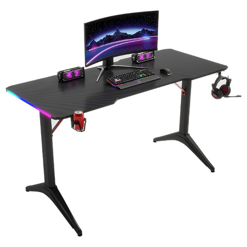 Modern Collective Hogan RGB LED Gaming Desk | Temple & Webster