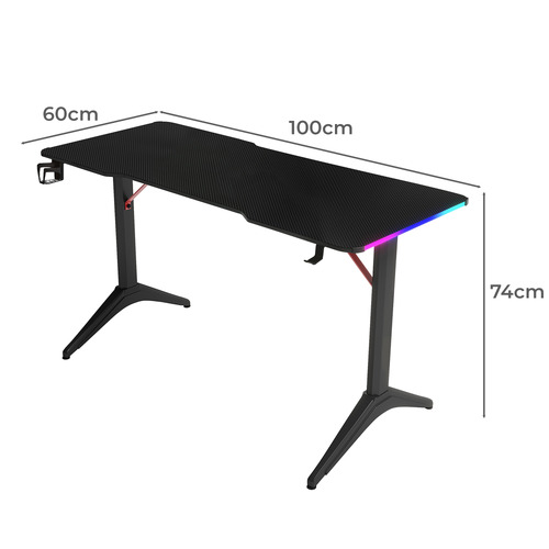 Modern Collective Hogan RGB LED Gaming Desk | Temple & Webster