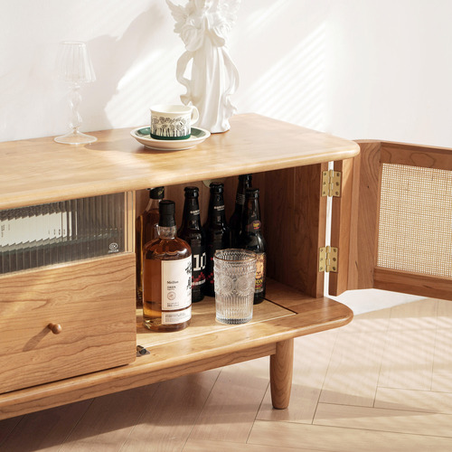 Ellery American Oak Wood Entertainment Unit | Temple & Webster