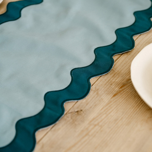 Rivie Cotton Canvas Table Runner | Temple & Webster
