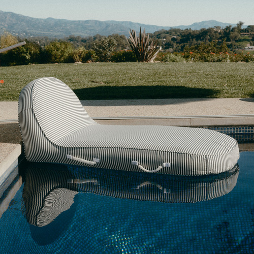 Laurens Striped Inflatable Pool Lounger | Temple & Webster