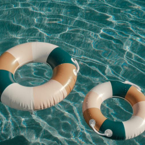 BusinessandPleasureCo 60cm 70's Panel Cinque Inflatable Swim Ring ...