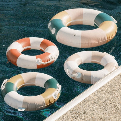 80cm 70's Panel Cinque Inflatable Swim Ring | Temple & Webster