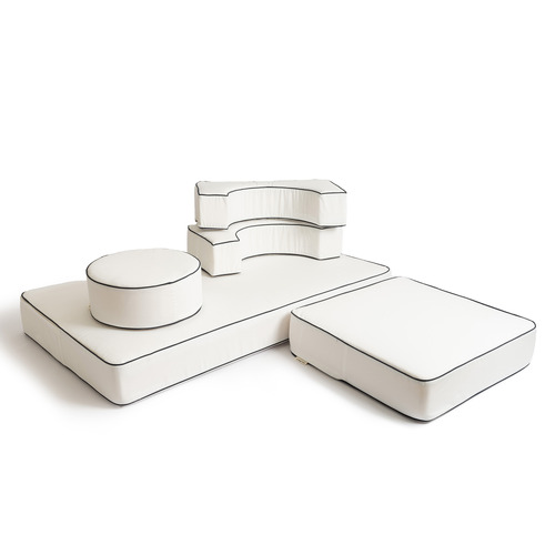 5 Piece Rivie Outdoor Modular Pillow Stack Set | Temple & Webster