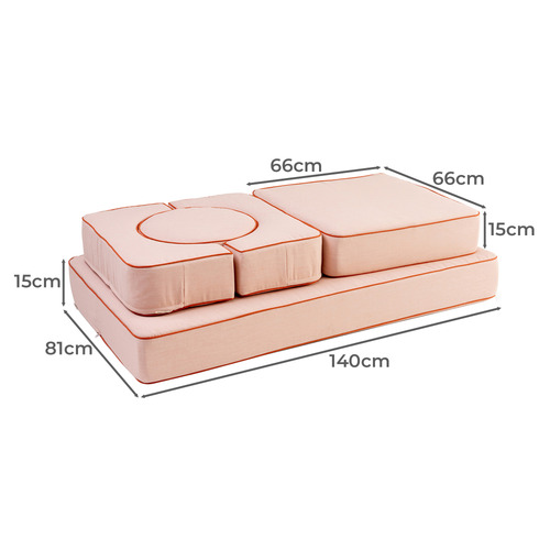 5 Piece Rivie Outdoor Modular Pillow Stack Set | Temple & Webster