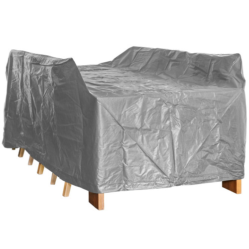 Grey Divide Square Outdoor Table Cover | Temple & Webster