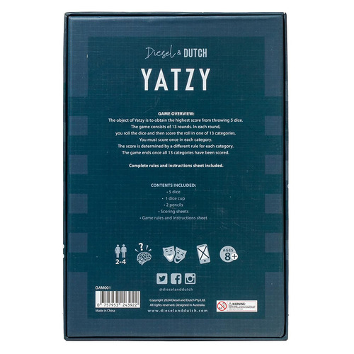 Yatzy Dice Board Game | Temple & Webster