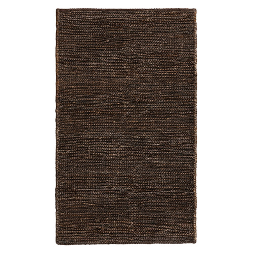 Ruglife Dark Brown Jairus Hand-Knotted Jute Rug | Temple & Webster