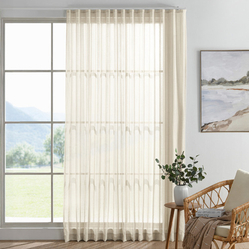 Sunday Homewares Orion Sheer S-Fold Single Panel Curtain | Temple & Webster