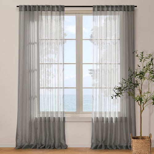 Sunday Homewares Laurent Sheer Concealed Tab Top Curtains | Temple ...