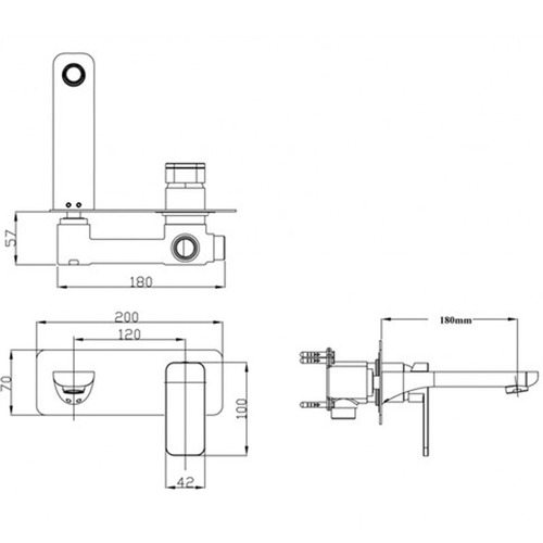 Kasten Bath/Basin Wall Mixer Set | Temple & Webster