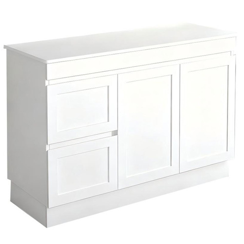 Stefania 1200mm Matte White Freestanding Single Vanity with Stone ...