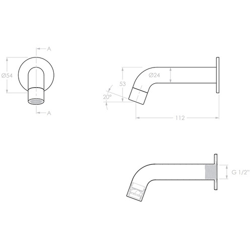 ArchitecturalDesigner Soul 120mm Bath/Basin Spout | Temple & Webster