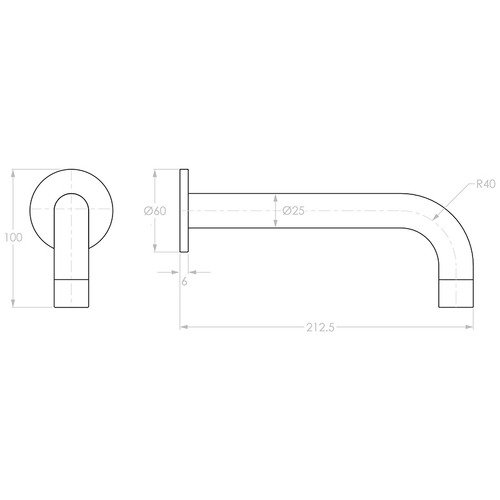 ArchitecturalDesigner Bloom 200mm Bath/Basin Spout | Temple & Webster