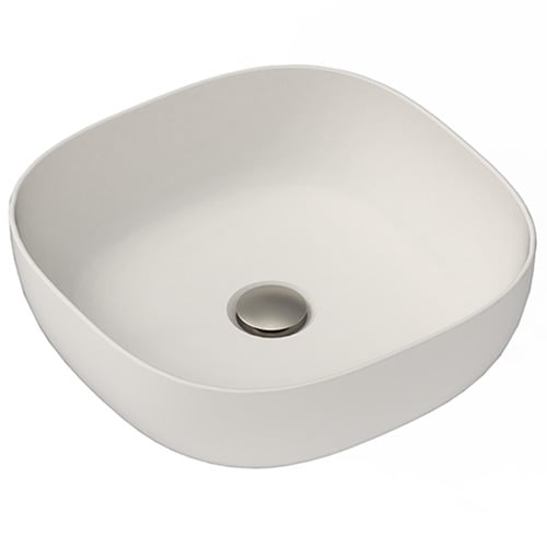 Glam 400mm Square Ceramic Above Counter Basin | Temple & Webster