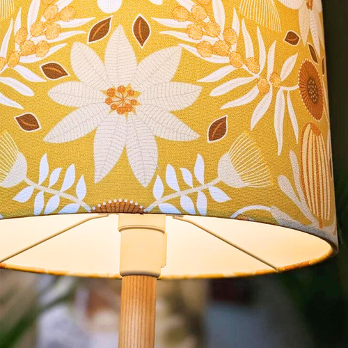 Mustard Wattle Cotton Lamp Shade | Temple & Webster
