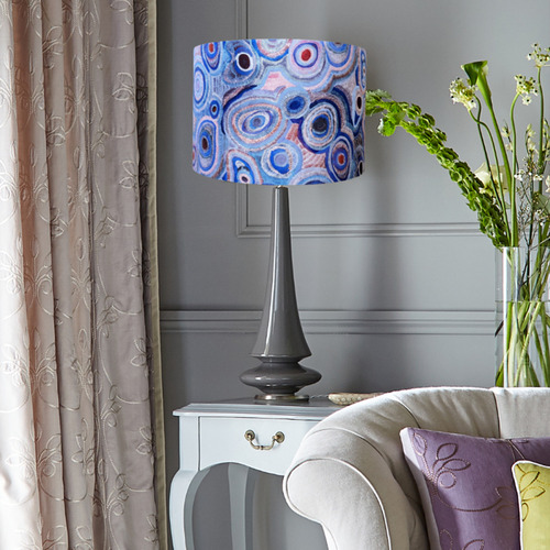 Aboriginal Blue Water Dreaming Cotton Lamp Shade | Temple & Webster