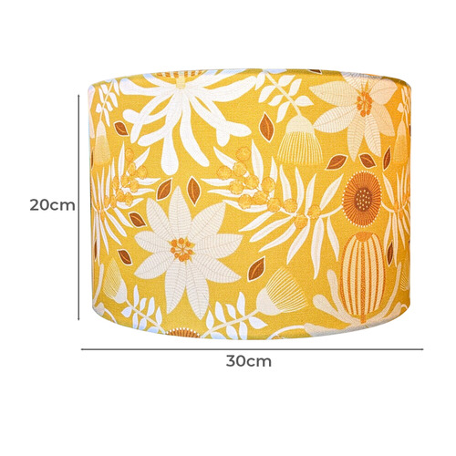 Mustard Wattle Cotton Lamp Shade | Temple & Webster