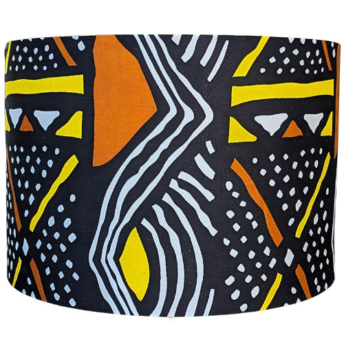 African Bogolan Cotton Lamp Shade | Temple & Webster