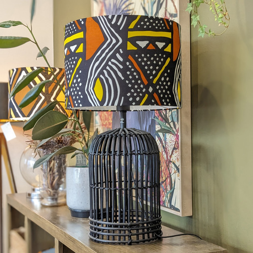 African Bogolan Cotton Lamp Shade | Temple & Webster