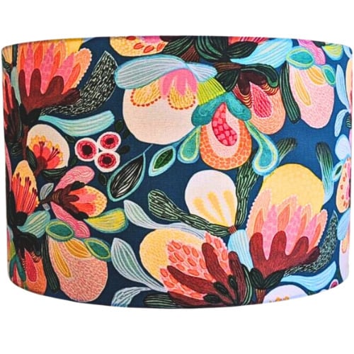 RosebyLifestyleProducts Midnight Bush-Kirsten Katz Cotton Lamp Shade ...