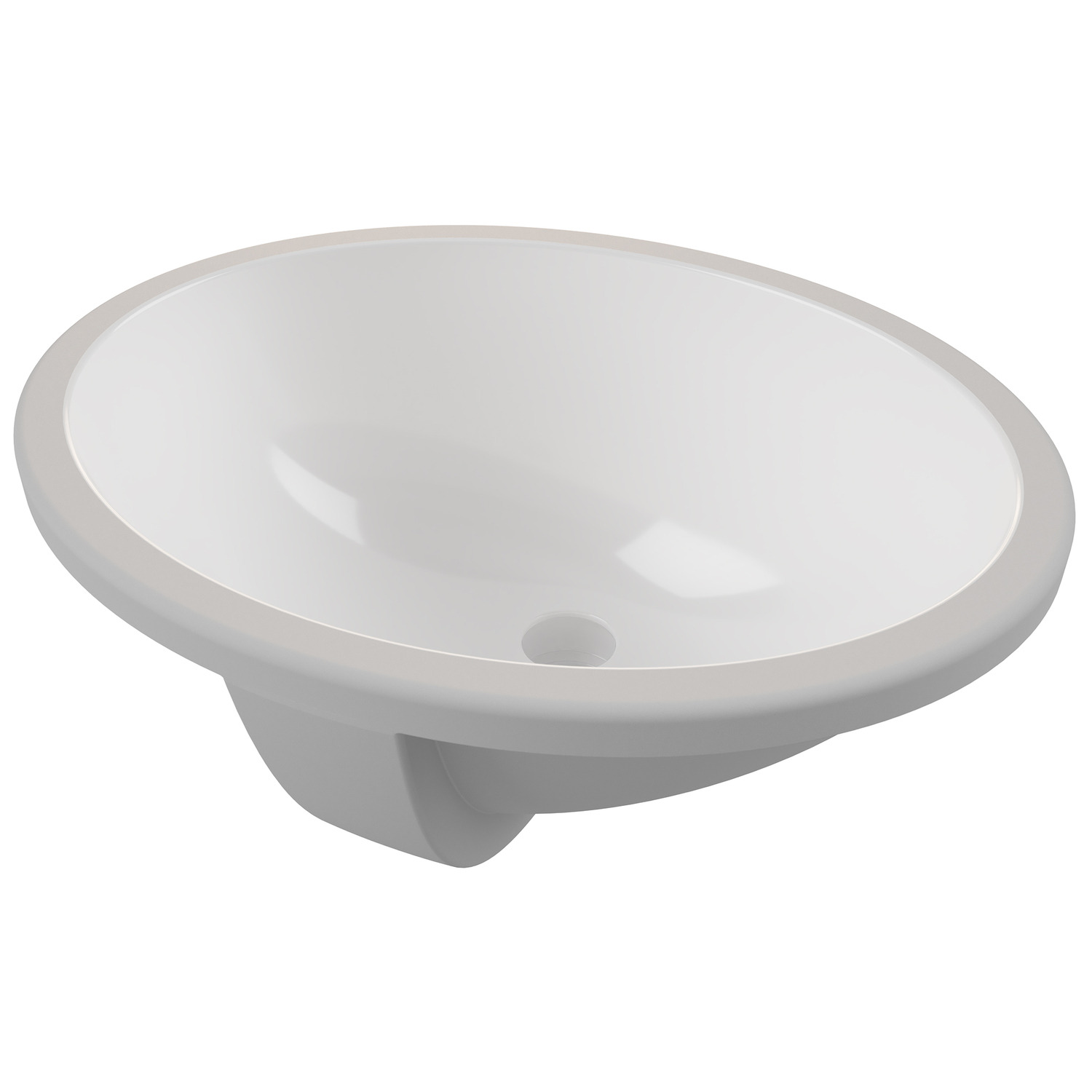 Timberline 420mm White Oval Ceramic Undermount Basin | Temple & Webster